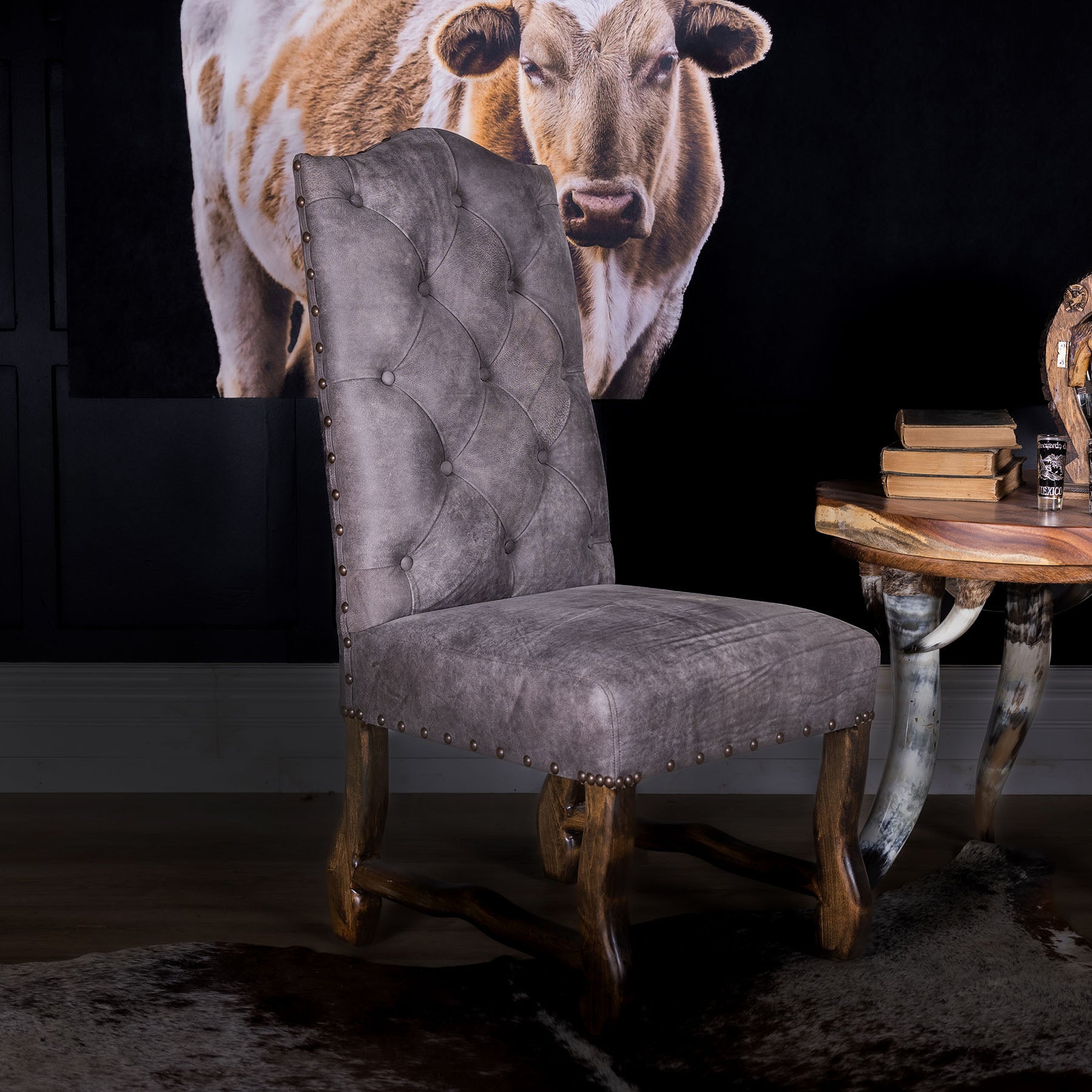 Bisbee Tufted Leather Dining Chair – Texas Leather Western Collection