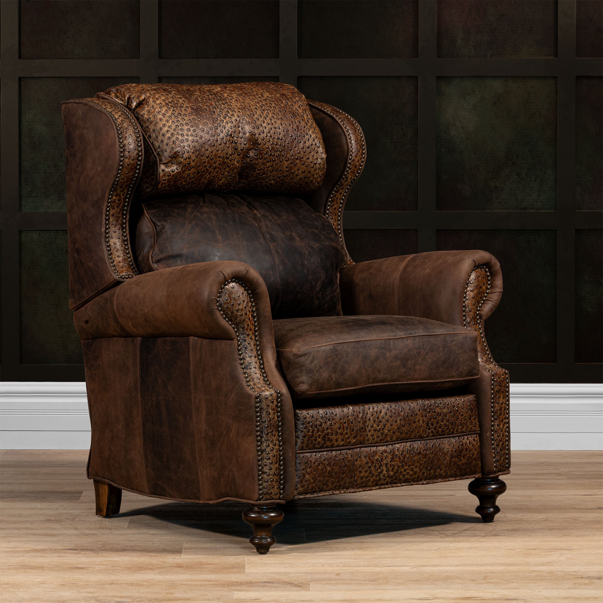 Struzzo Leather Recliner – Texas Leather Western Collection