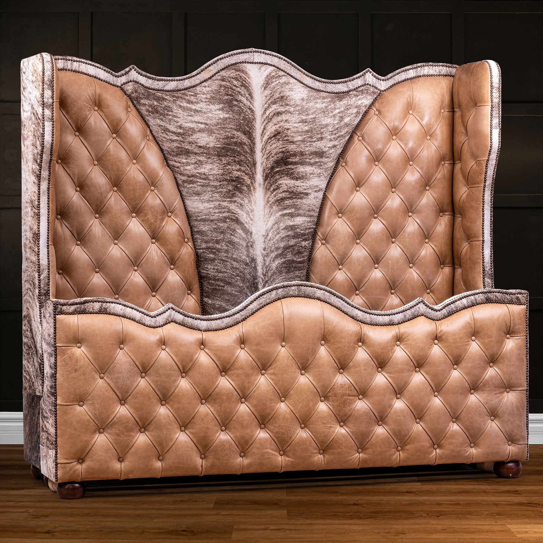 Clearmont Tufted Leather Bed – Texas Leather Western Collection