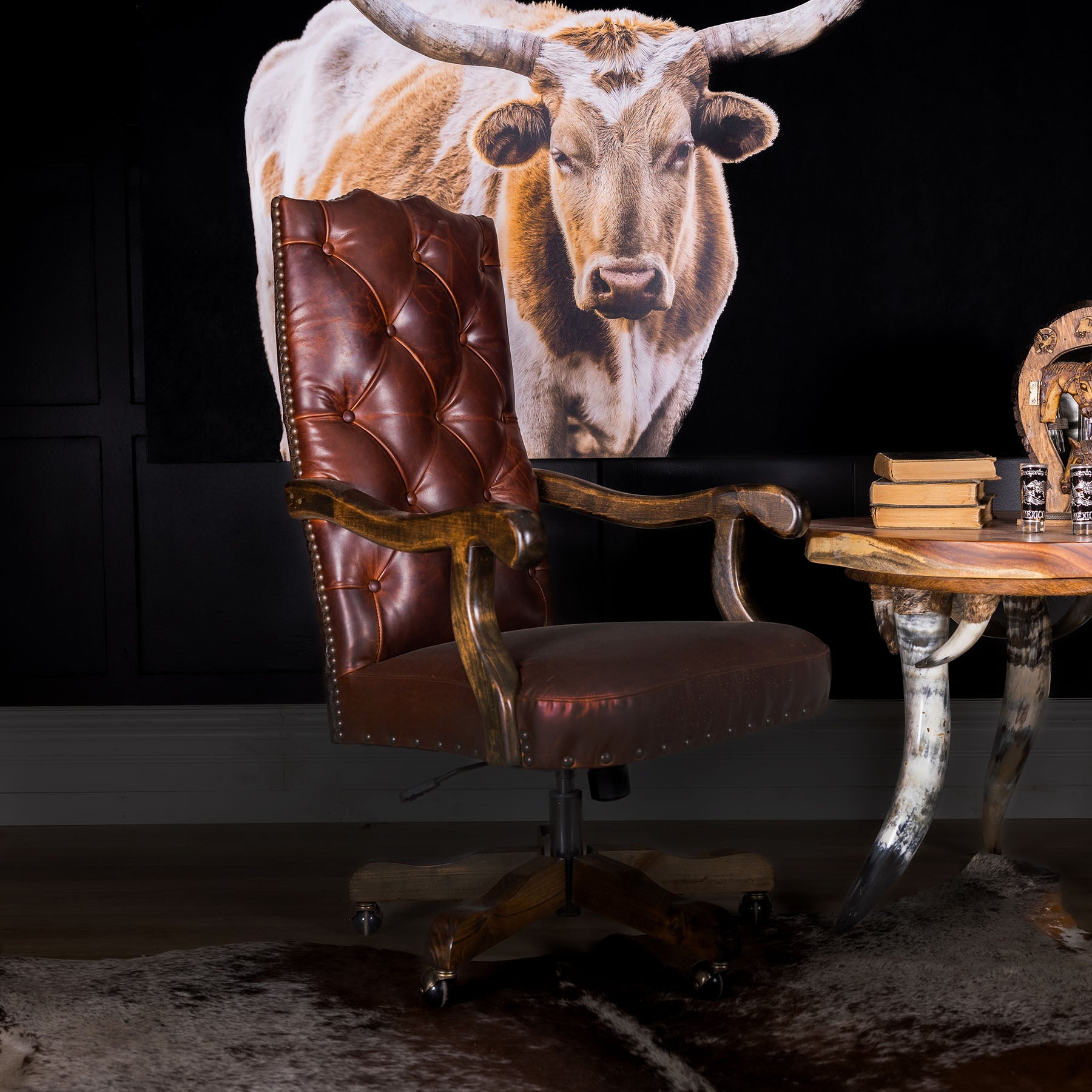 Douglas Tufted Office Chair – Texas Leather Western Collection