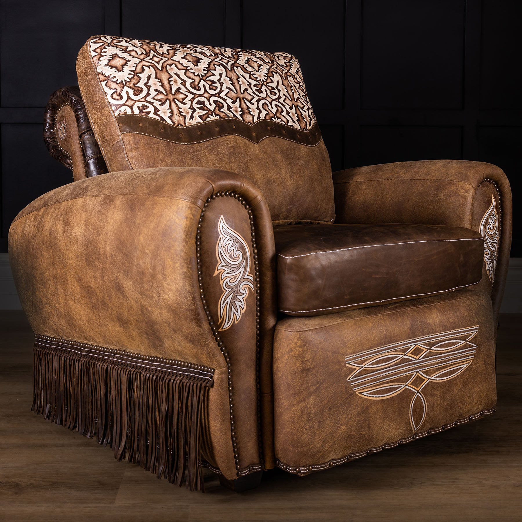 Frontier Leather Chair – Texas Leather Western Collection