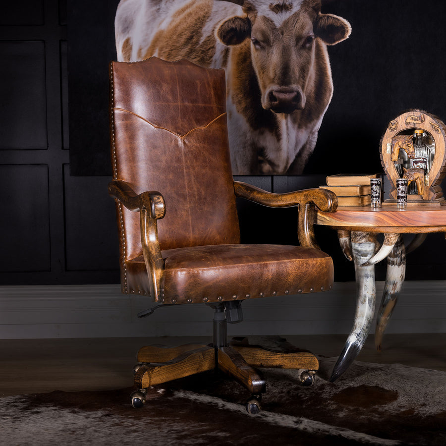 Western Office Chairs – Texas Leather Western Collection