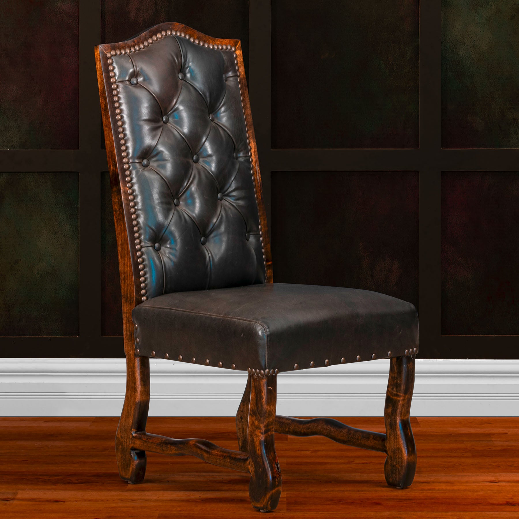 Lander Tufted Leather Dining Chair – Texas Leather Western Collection