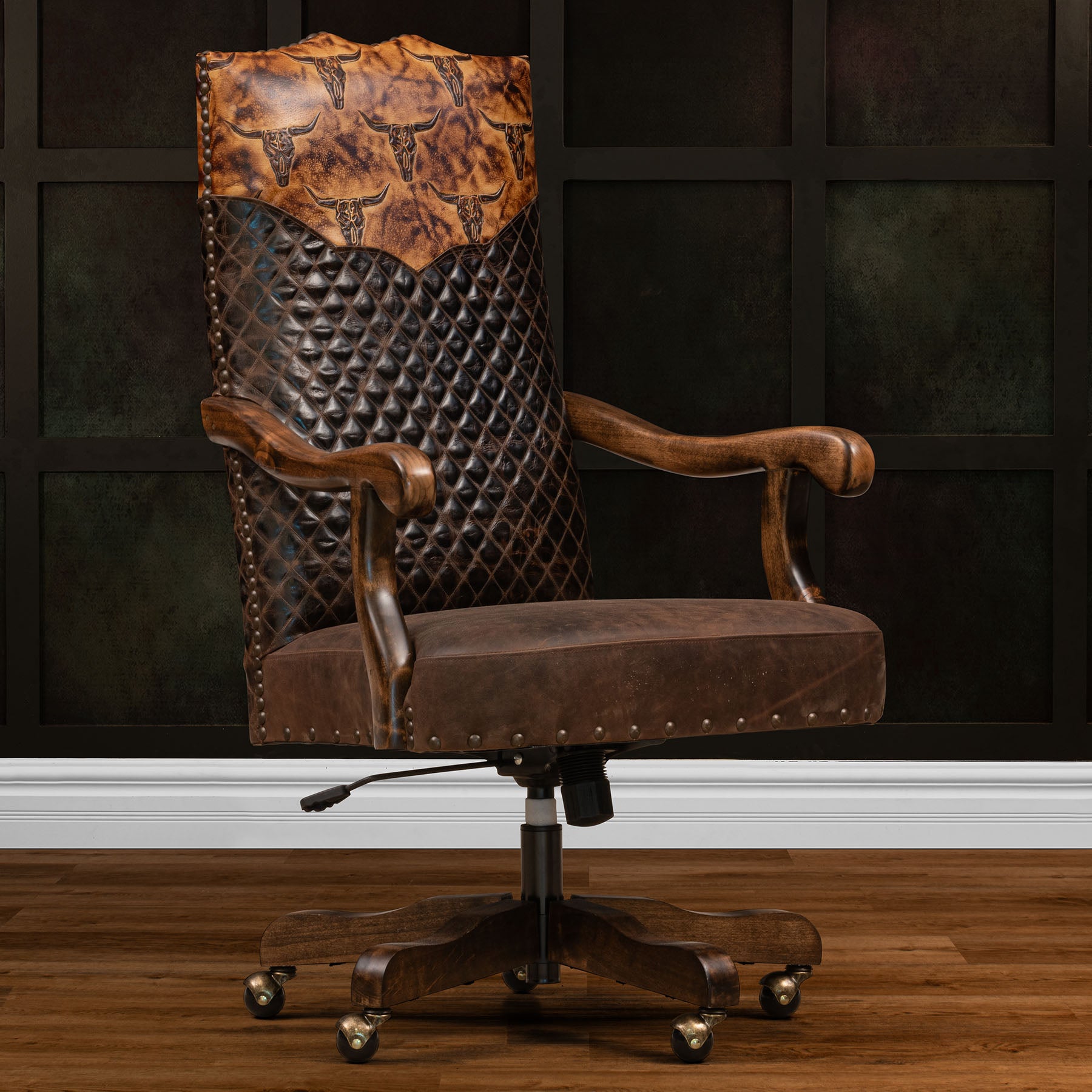 Longhorn Chisum Office Chair – Texas Leather Western Collection