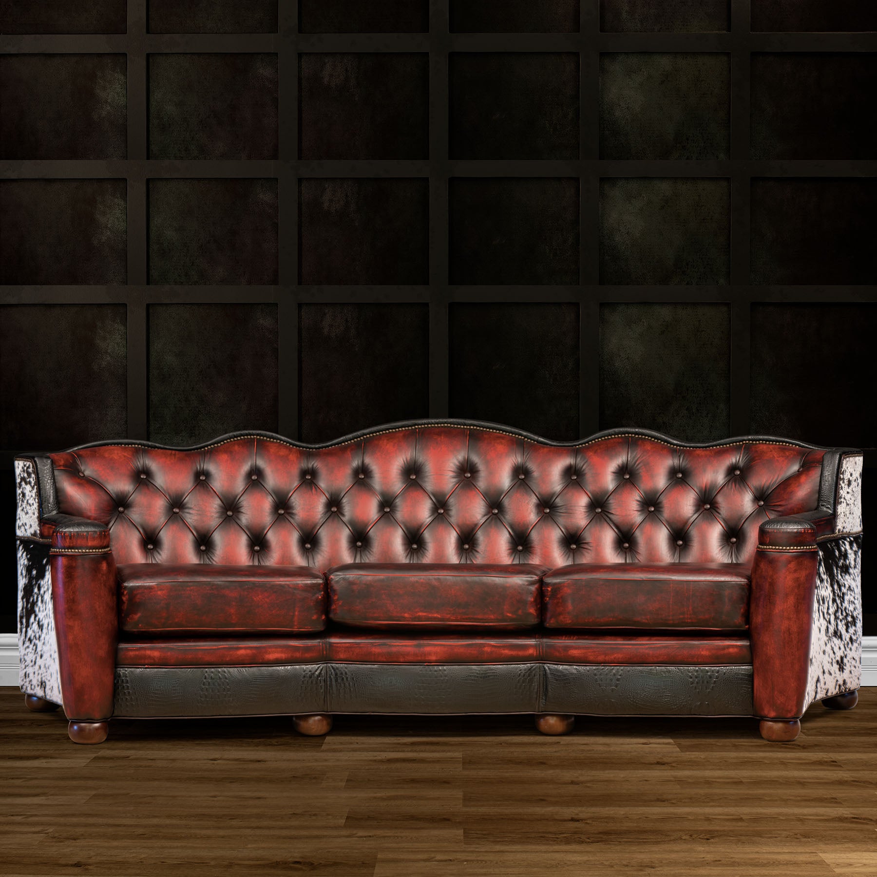Medina Tufted Sofa – Texas Leather Western Collection