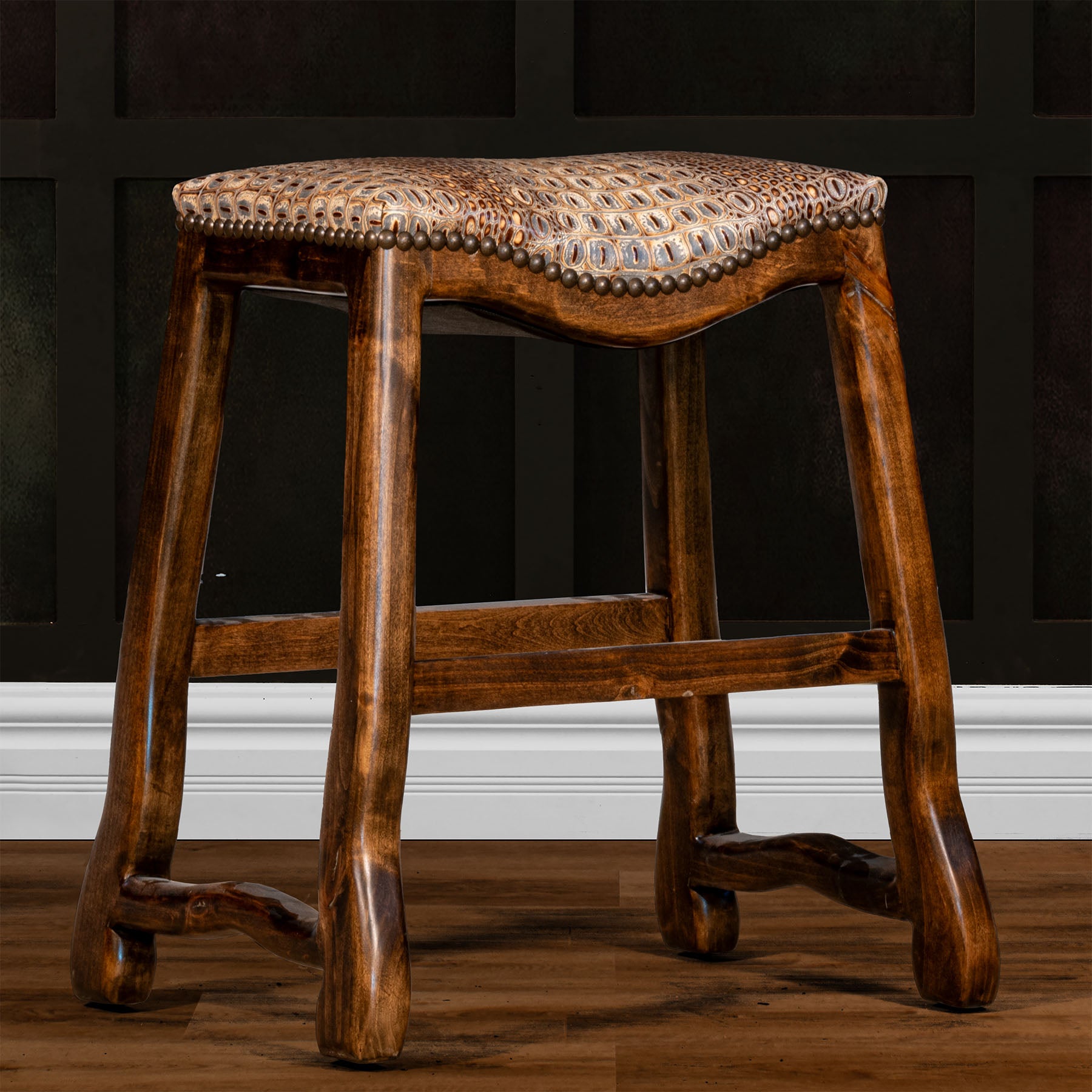 Menard Leather Saddle Stool – Texas Leather Western Collection