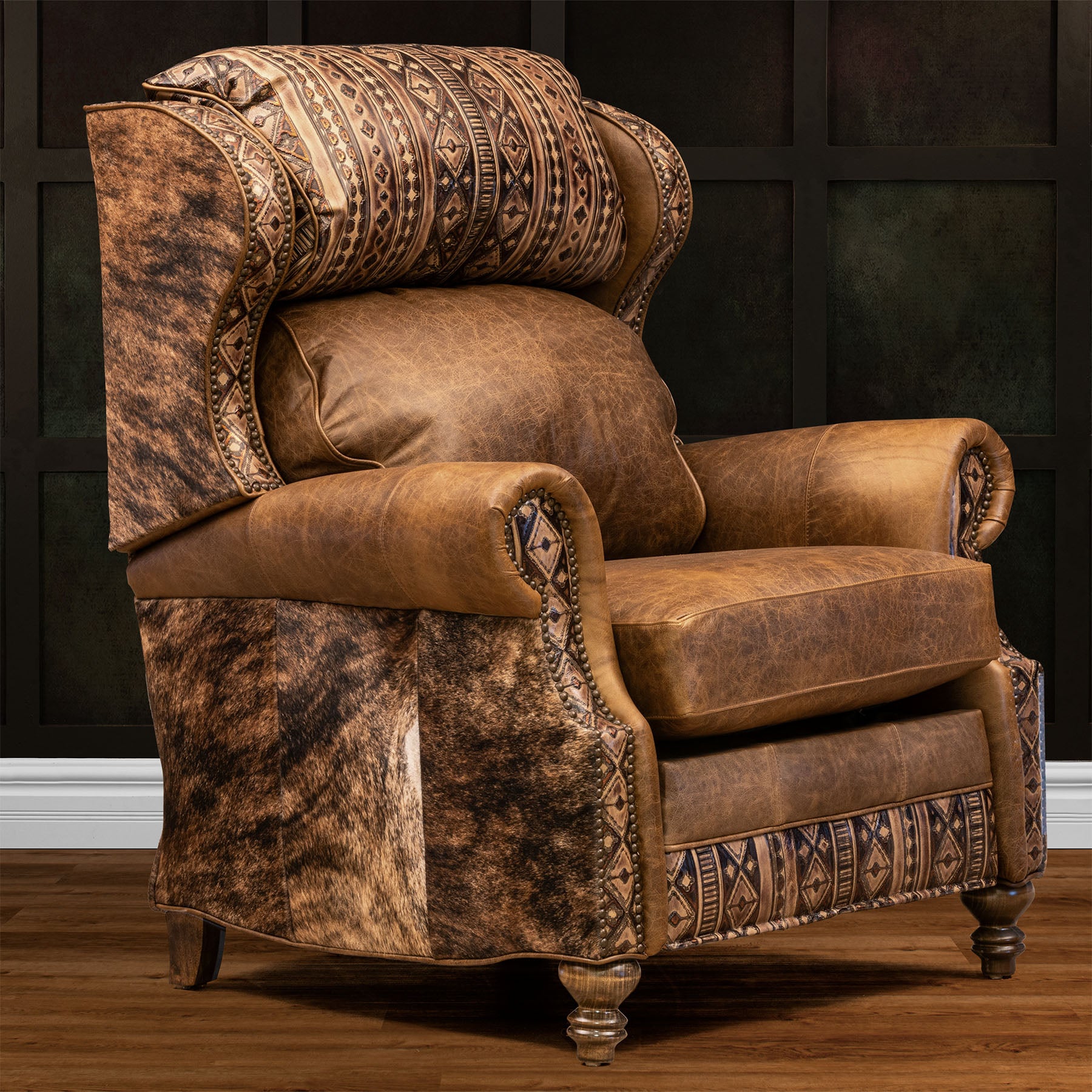 Navajo Leather Recliner – Texas Leather Western Collection