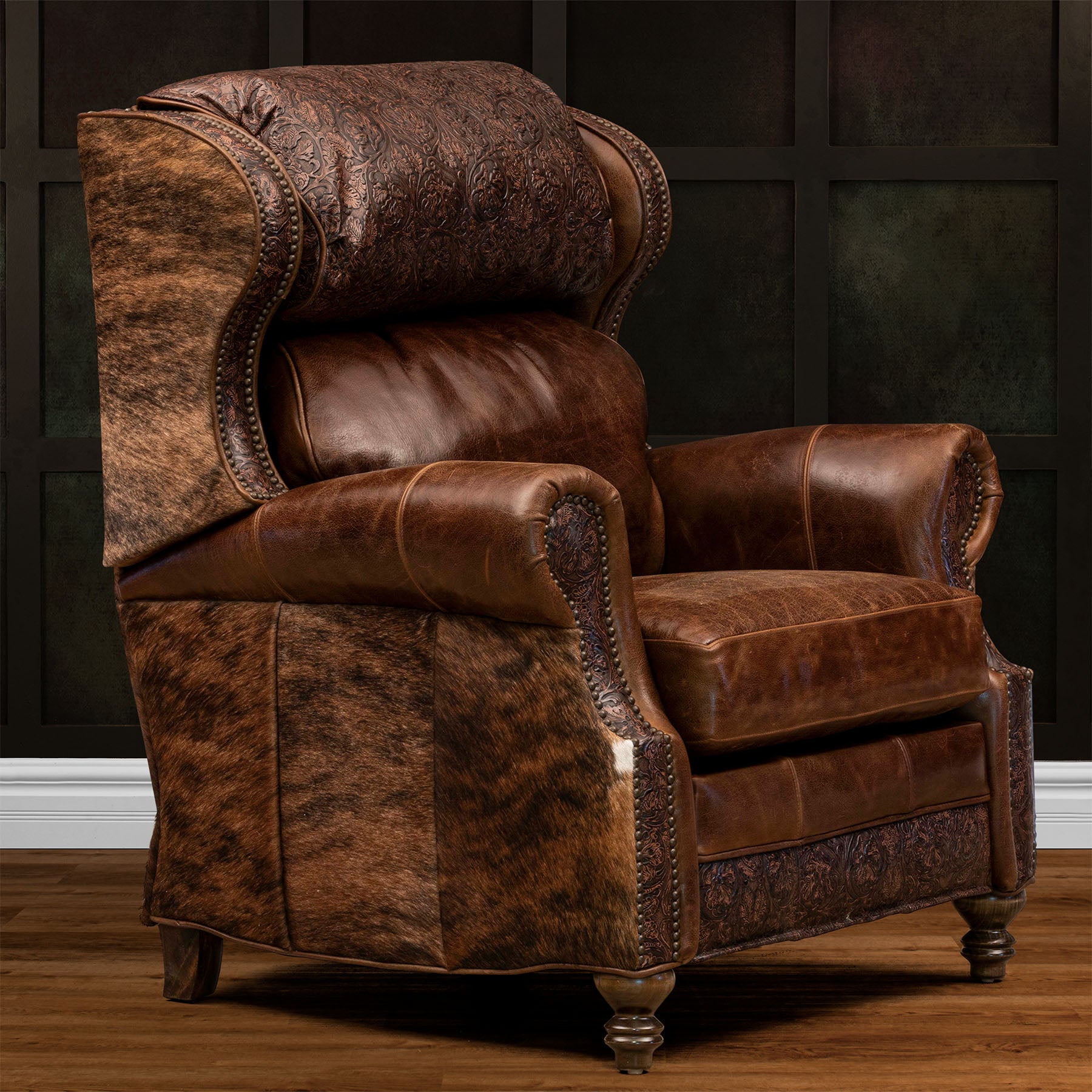Reklaw Leather Recliner – Texas Leather Western Collection