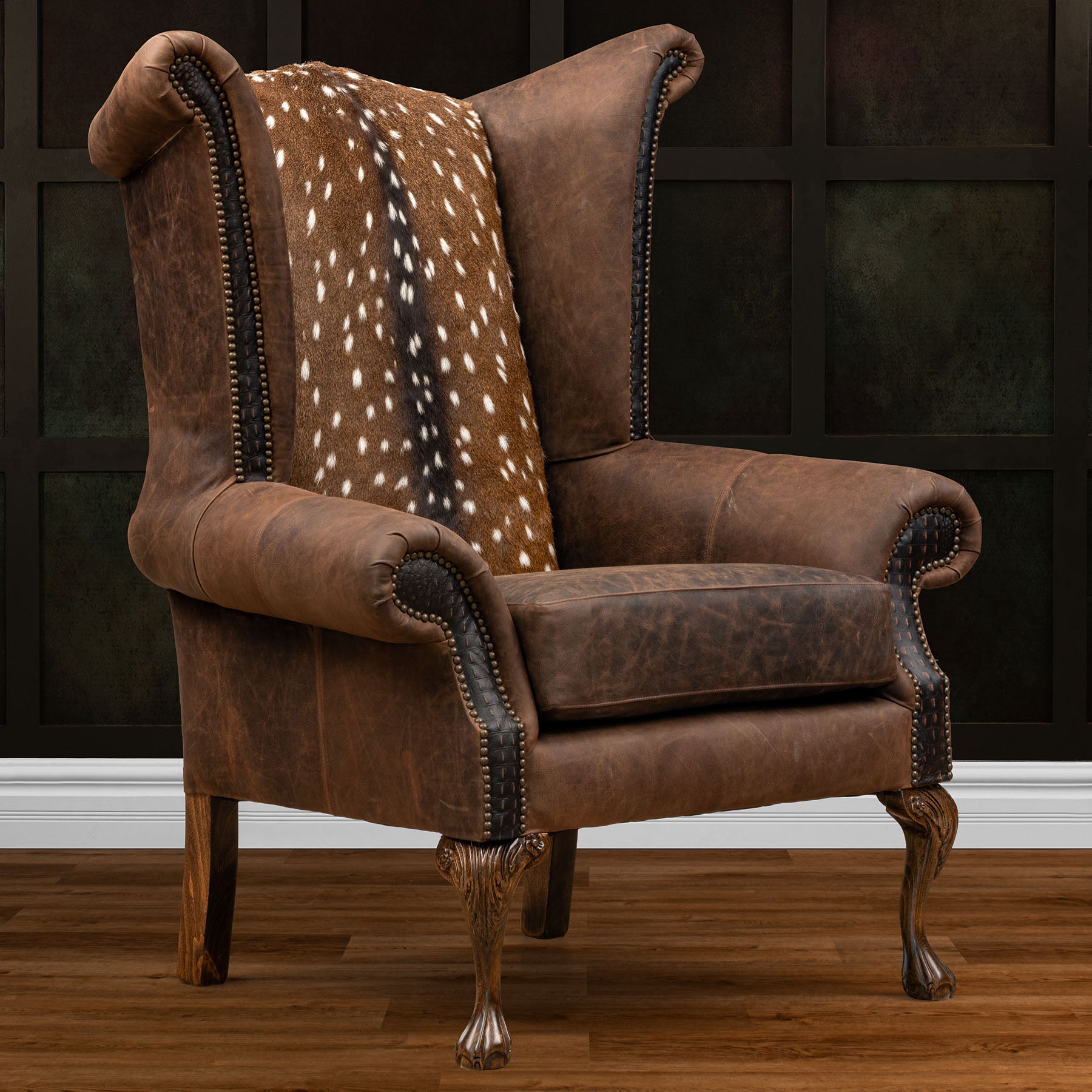 Teague Wingback Chair – Texas Leather Western Collection
