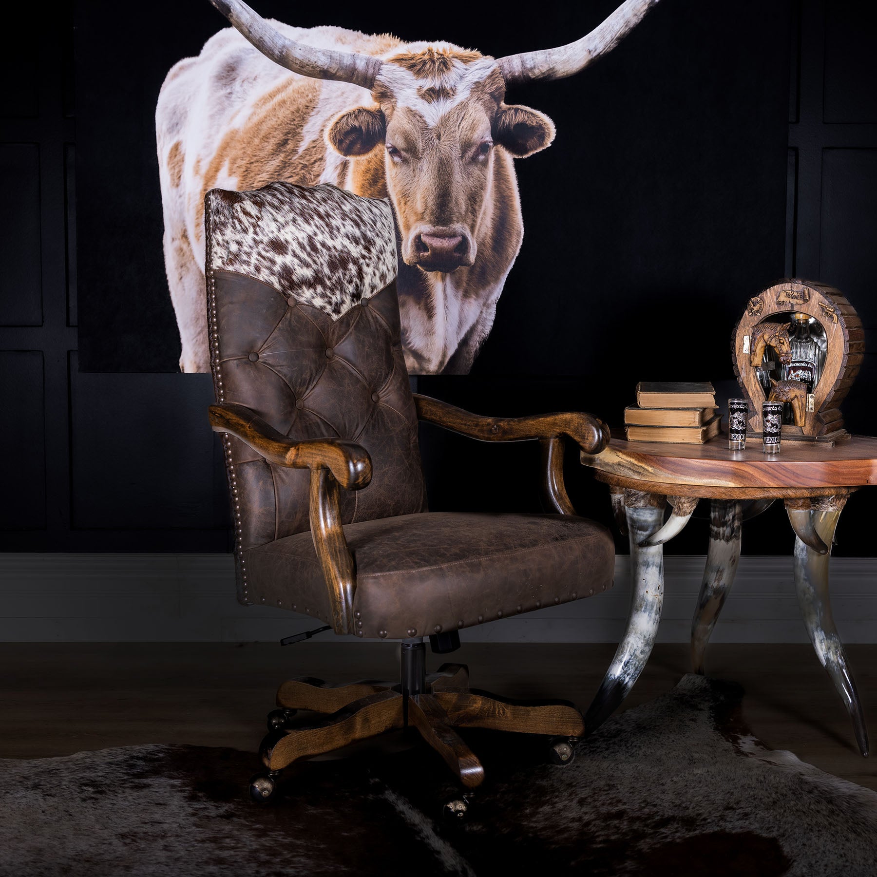 Tilden Tufted Chisum Office Chair – Texas Leather Western Collection
