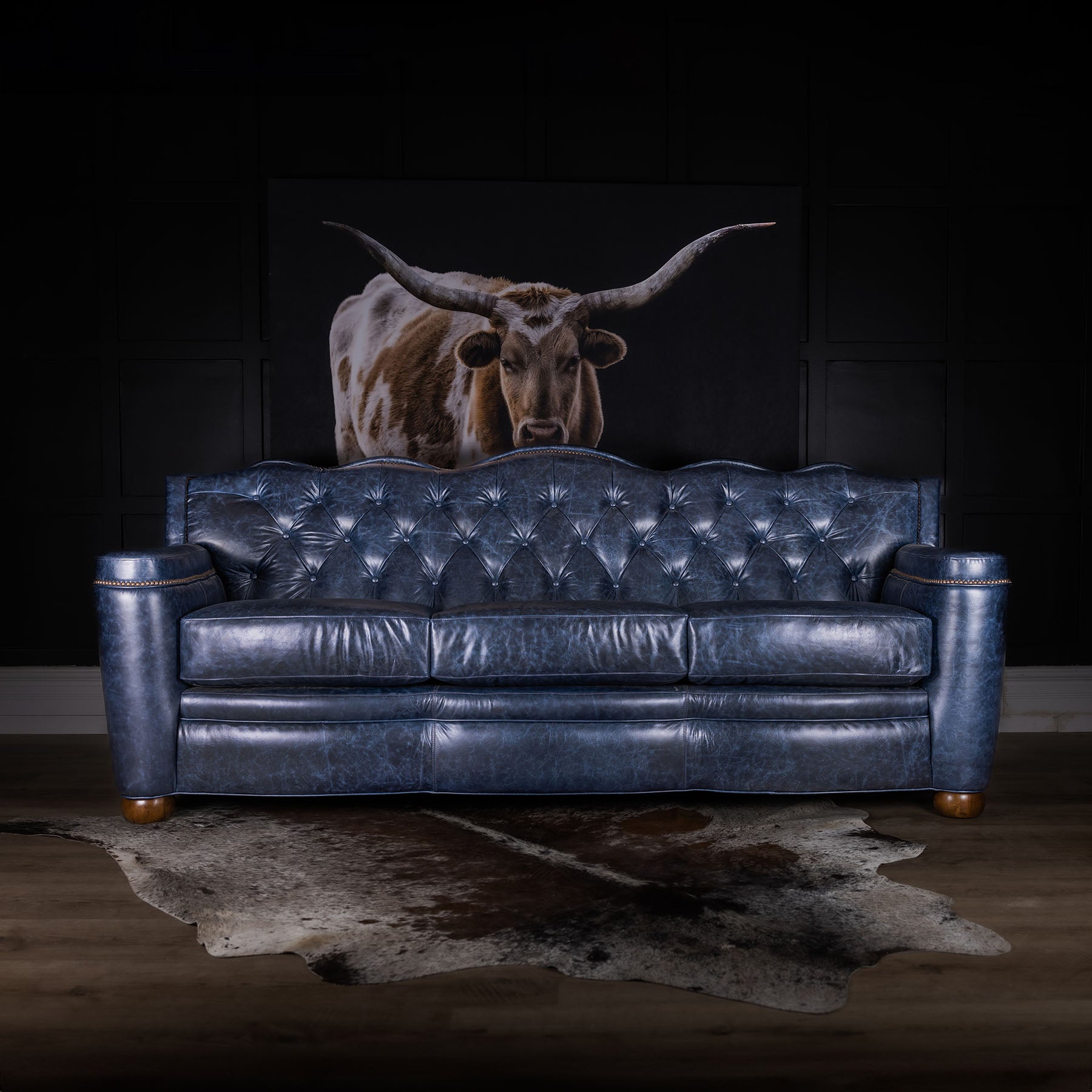 Winkelman Tufted Sofa – Texas Leather Western Collection
